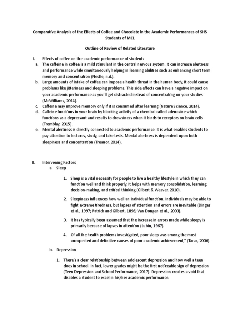 RRL Outline | Adolescence | Major Depressive Disorder