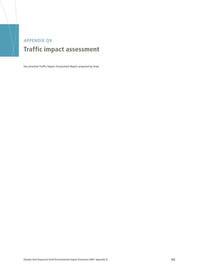 Odx Eis Appendix Q9 Traffic Impact Assessment | PDF | Transport | Traffic