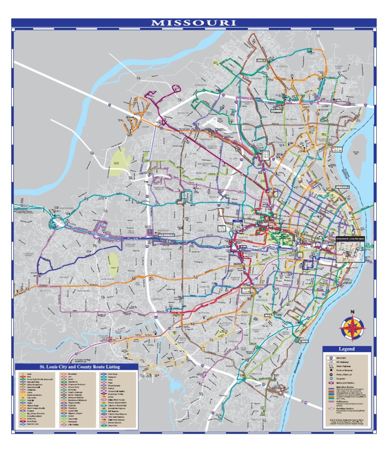 St. Louis Metro Transit Missouri System Map 08 30 2010 | PDF | Business ...