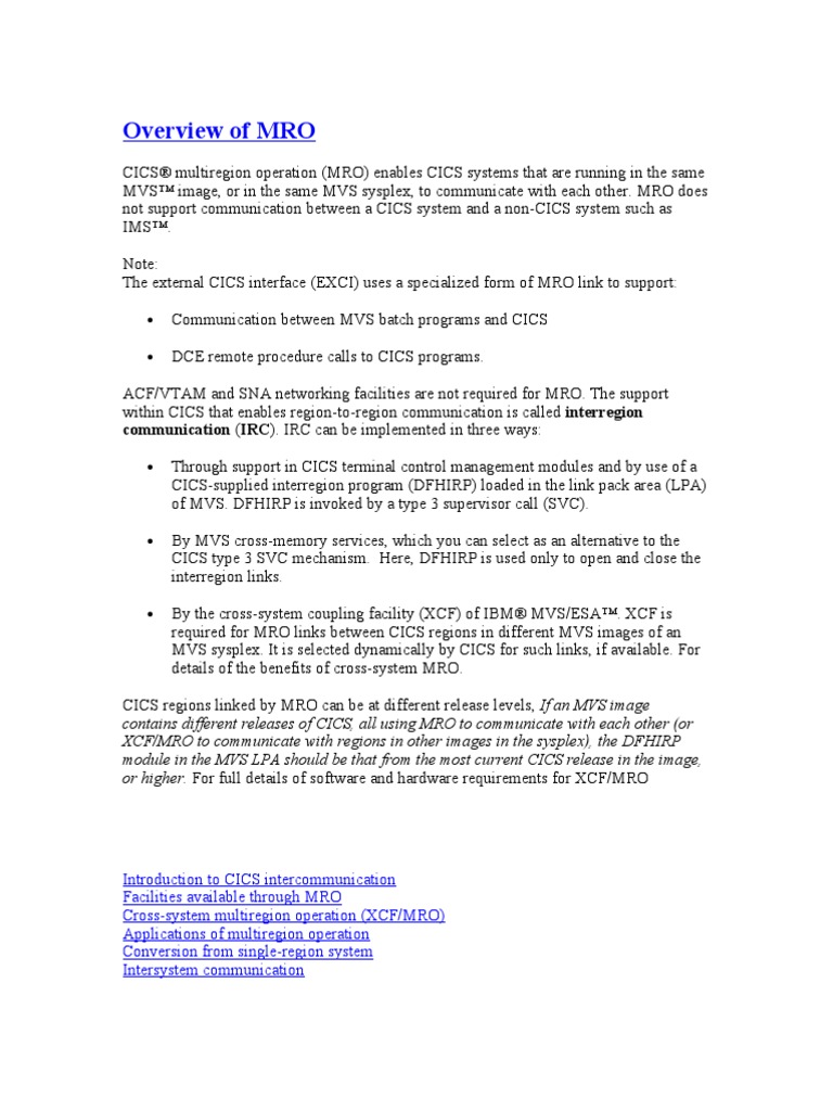 Mro | PDF | Operating System | Operating System Technology