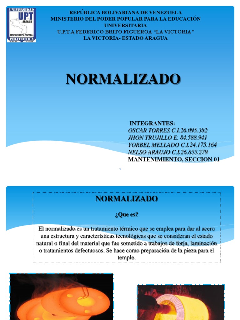 Proceso de Normalizado | PDF | Tratamiento a base de calor | Acero