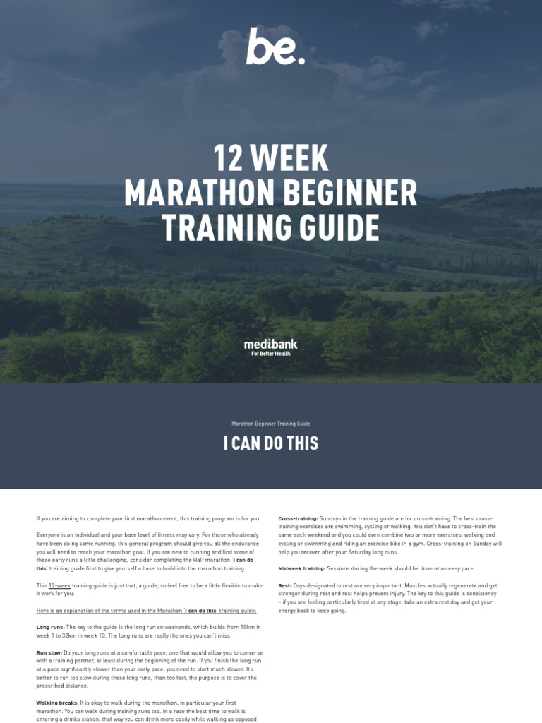 Trainingguide Marathon Beginner12 Week | PDF | Marathon | Physical Exercise