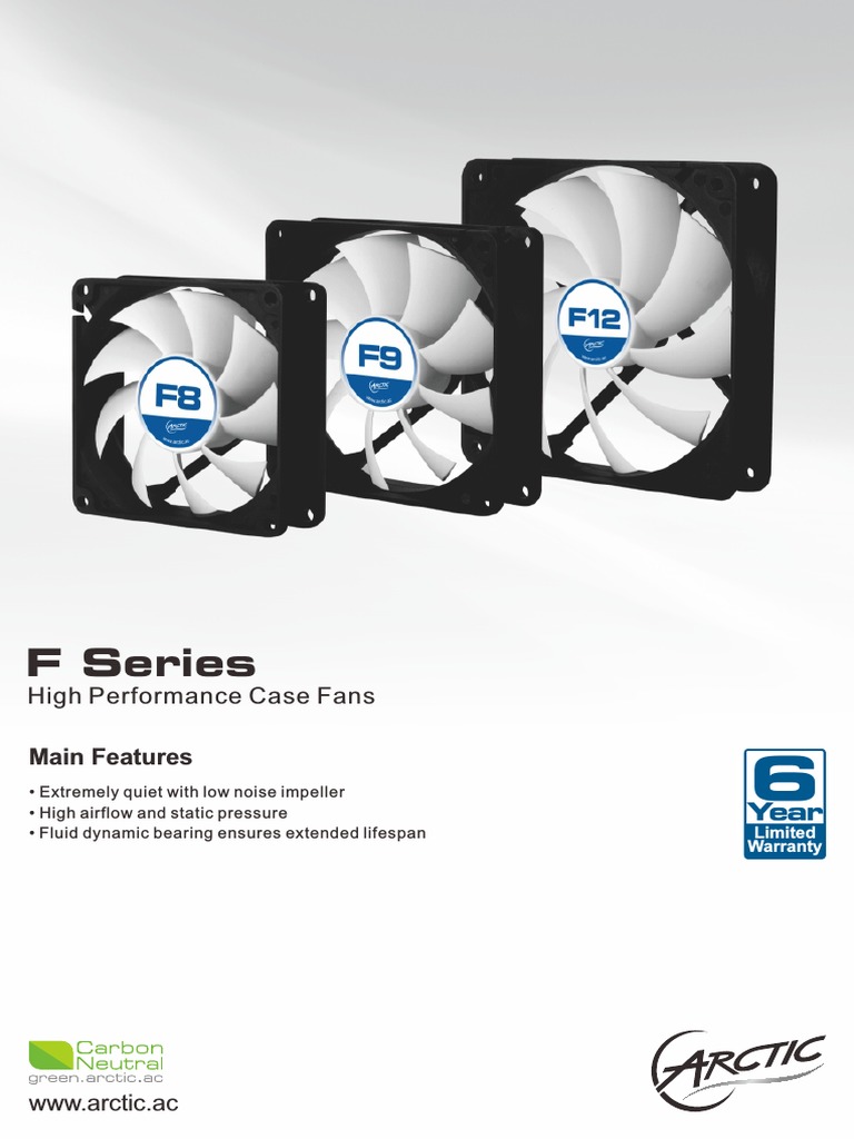 F Series: High Performance Case Fans | PDF