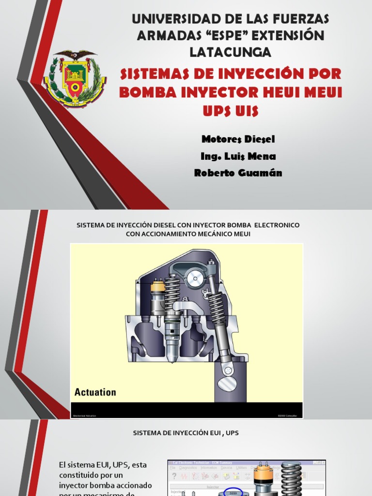 Sistemas de Inyeccion Por Bomba Inyector, HEUI MEUI UPS UIS | PDF ...