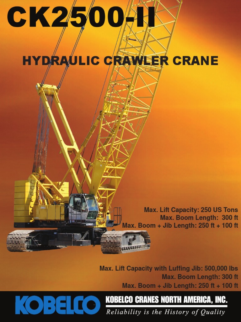 CK2500 II Brochure | PDF | Crane (Machine) | Brake