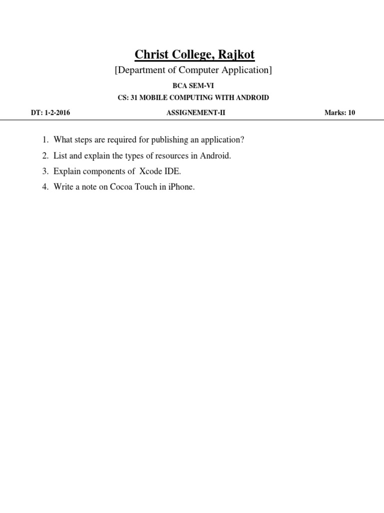 Android Assignment 2 | PDF