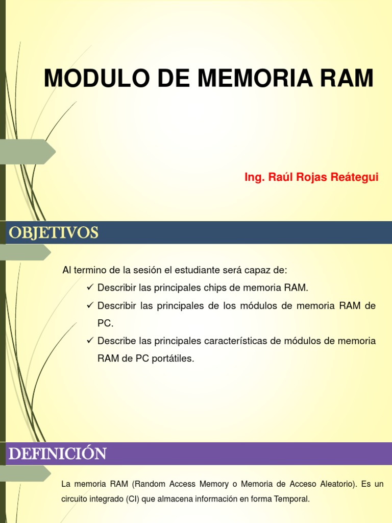 Modulo Memoria RAM V3 PDF | PDF | Memoria dinámica de acceso aleatorio ...
