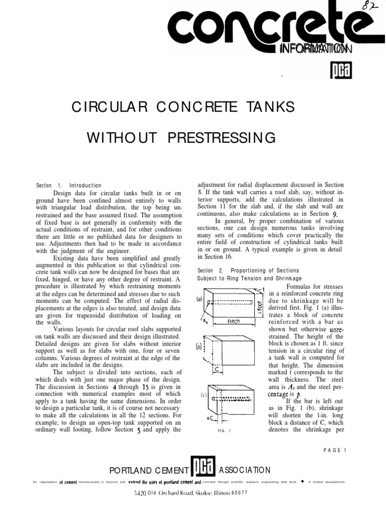 Design Guide for Circular Concrete Tanks | PDF | Stress (Mechanics ...