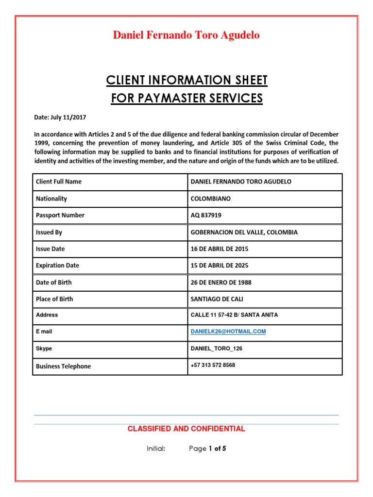 Formato Cis Daniel | Banks | Market (Economics)