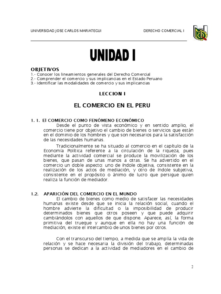 Tipos y Evolución del Comercio en Perú | PDF | Comercio | Bienes