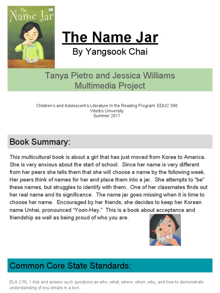 The Name Jar | PDF | Communication | Cognition