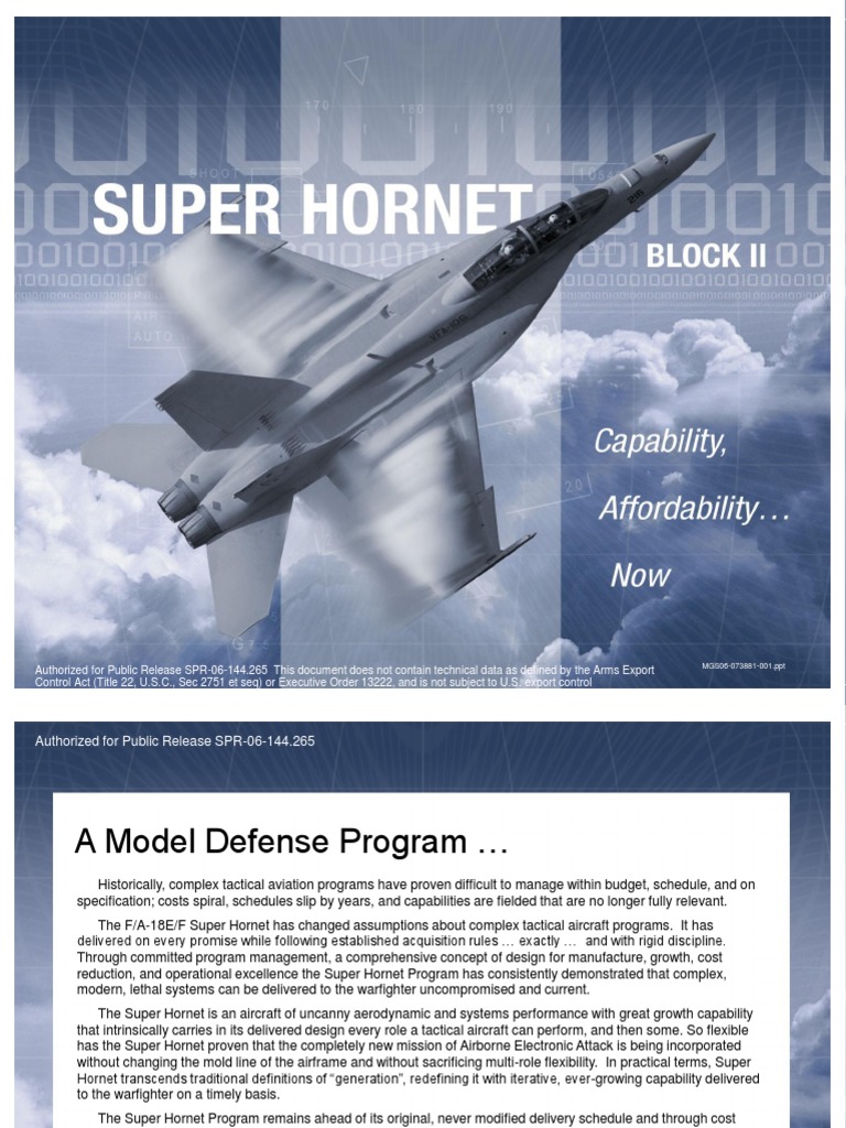 Boeing FA-18E/F Super Hornet Flip Book 2007 | PDF | Military Technology ...