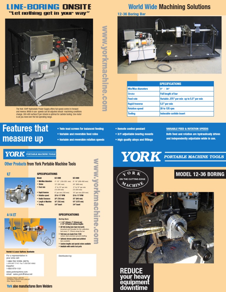 York Machine 12 36 Brochure | PDF | Tools | Industrial Processes