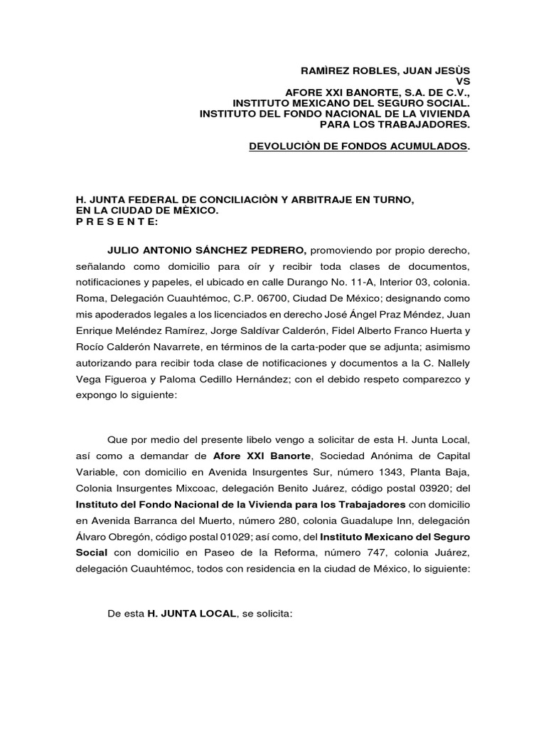 Devolucion Afore Juan Ramirez | PDF | Pensión | Jubilación