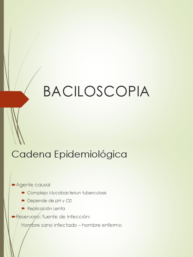 PRACTICA SJB 2016 1 BACILOSCOPIA.ppt | Tuberculosis | Tinción | Prueba ...