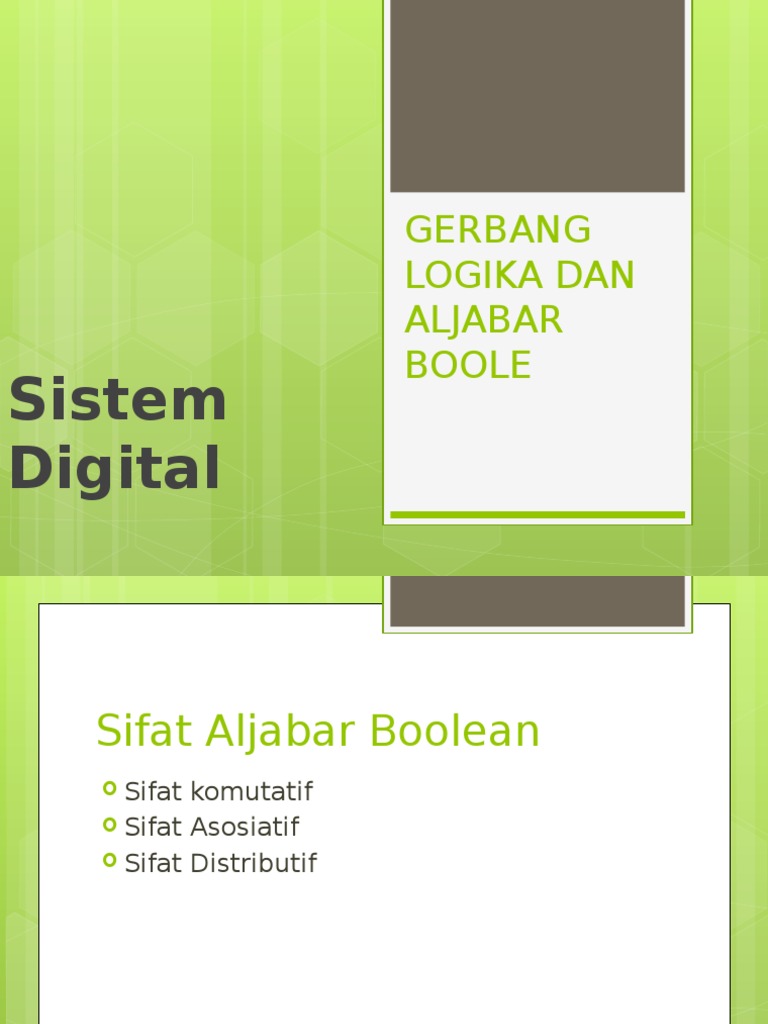 Aljabar Boolean dan Gerbang Logika | PDF | Metode & Bahan Ajar