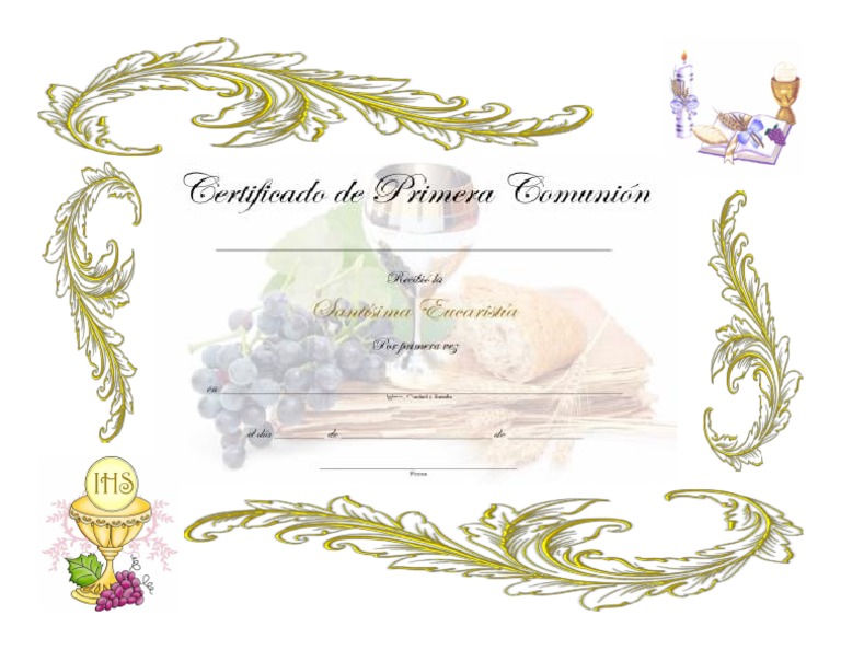 Certificado de Comunion | PDF