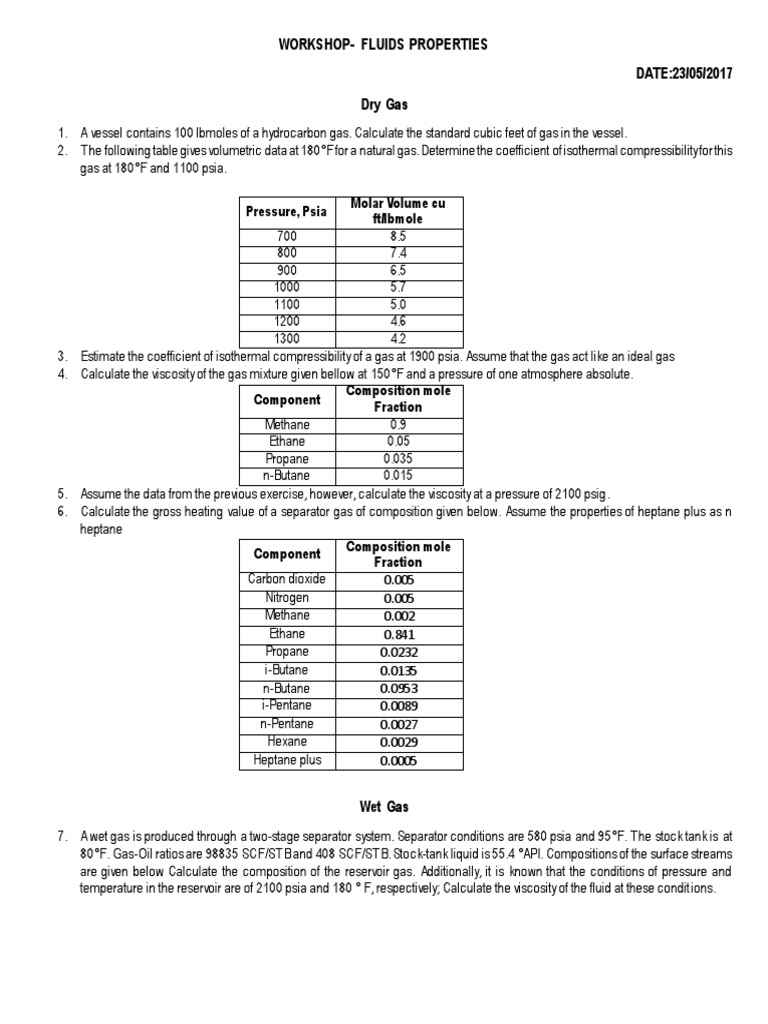Properties and Calculations of Dry Gas | PDF | Natural Gas | Petroleum ...