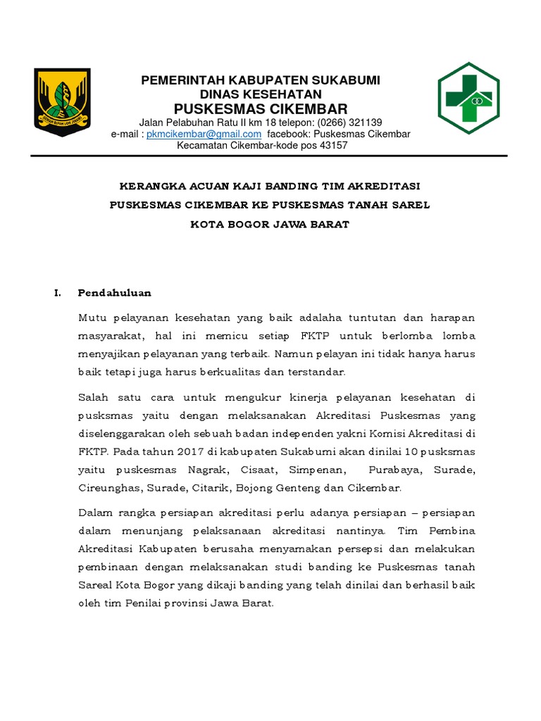 Contoh Kerangka Acuan Kegiatan Contoh Kerangka Acuan Kegiatan