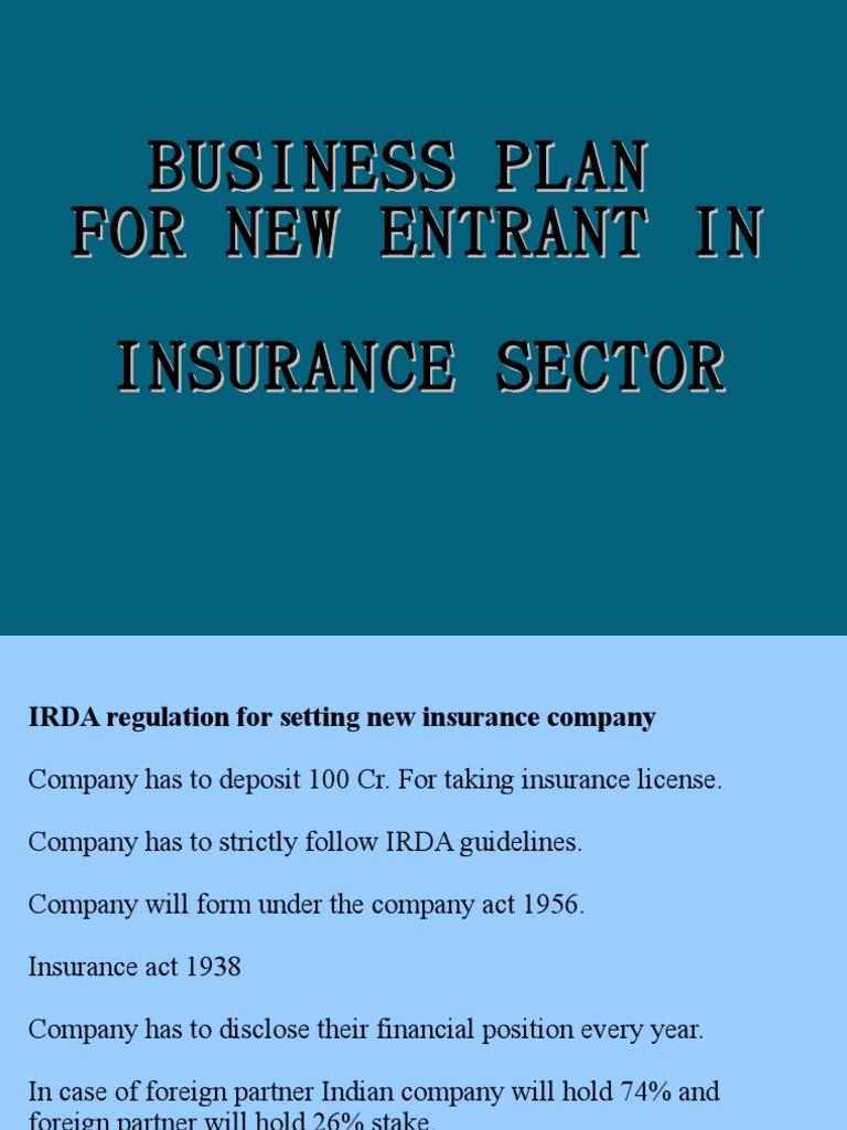 Business Plan For New Entrant in Insurance Sector | PDF | Internal Rate ...