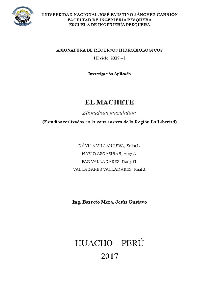 El Machete | PDF | Pesquería | Línea (geometría)
