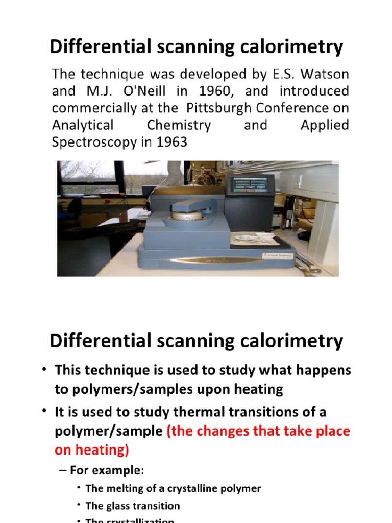 Differential Scanning Calorimetry - Slideshare | PDF