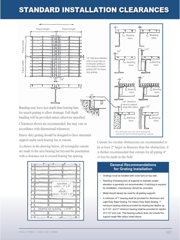 Grating Install Clearance | PDF | Rivet | Angle