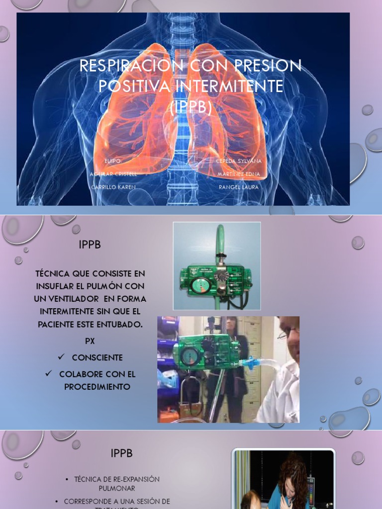 IPPB: Técnica de Insuflación Pulmonar | PDF | Tos | Medicina CLINICA