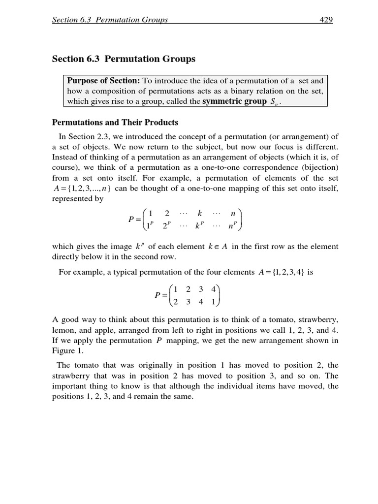 Section 63 PDF | PDF | Permutation | Group (Mathematics)