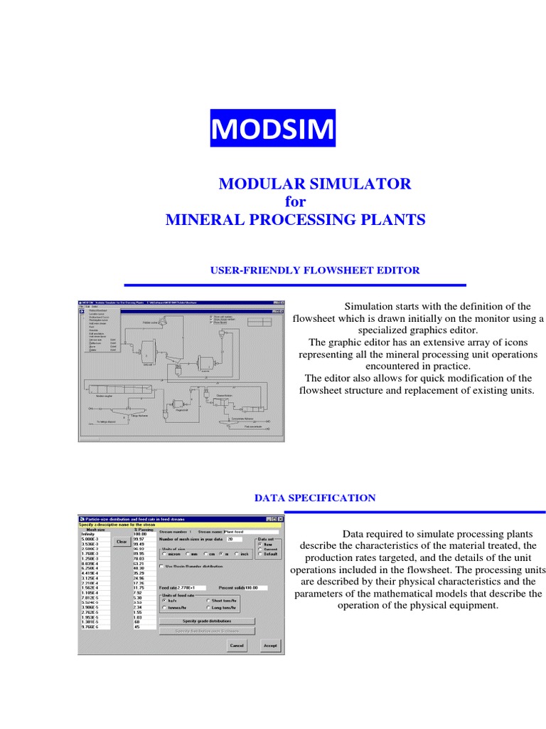 Modsim: Modular Simulator For Mineral Processing Plants | PDF ...
