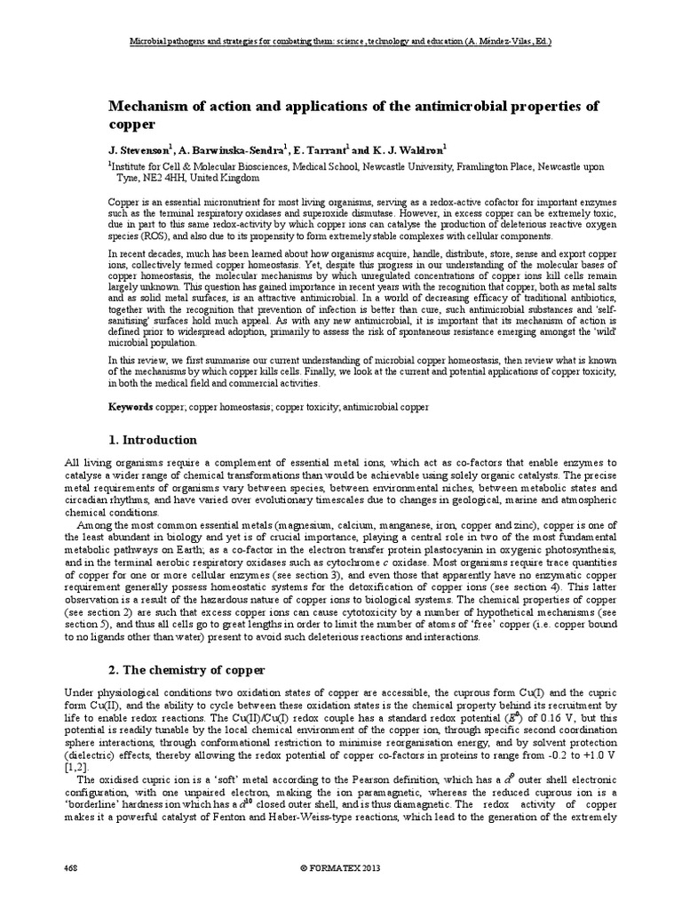 Mechanism of Action and Applications of The Antimicrobial Properties of ...