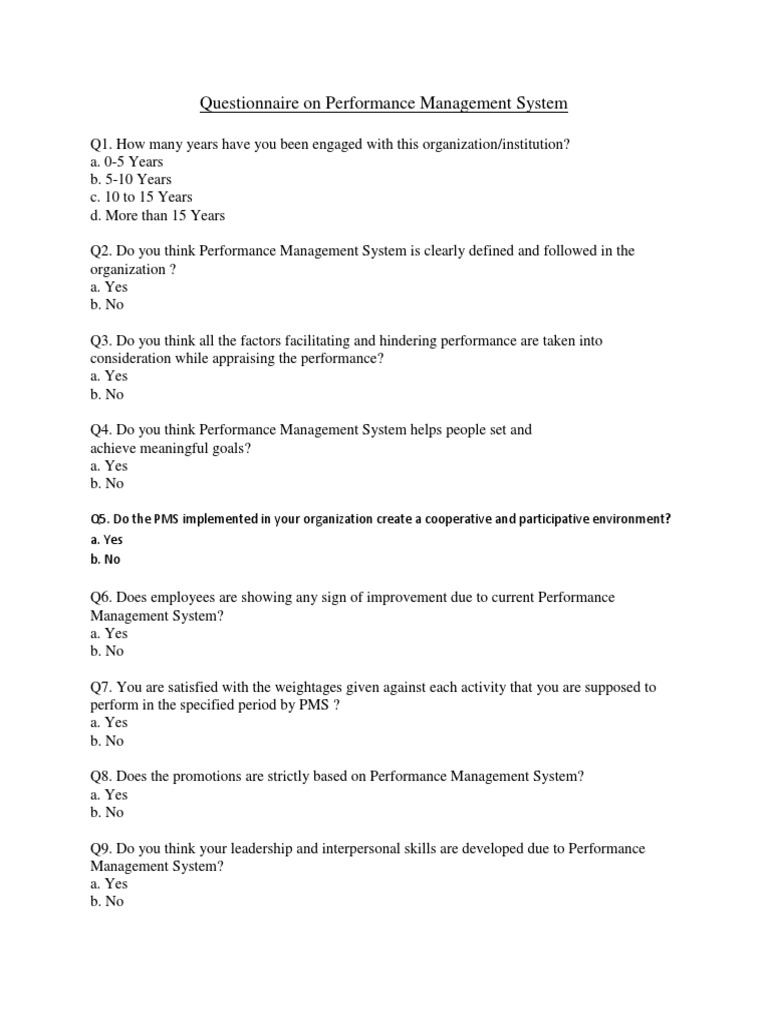 Assessing Employee Perceptions of Performance Management: A ...
