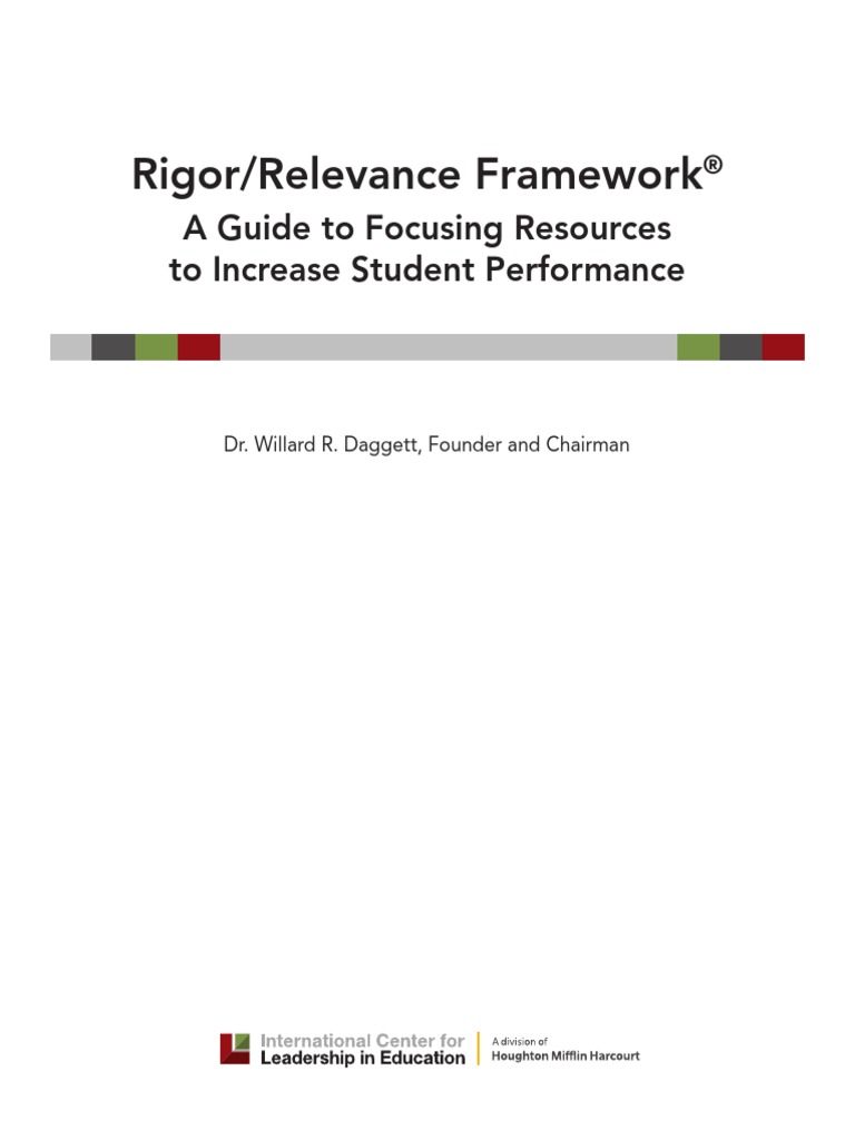 rigor relevance framework | Educational Assessment | Lesson Plan