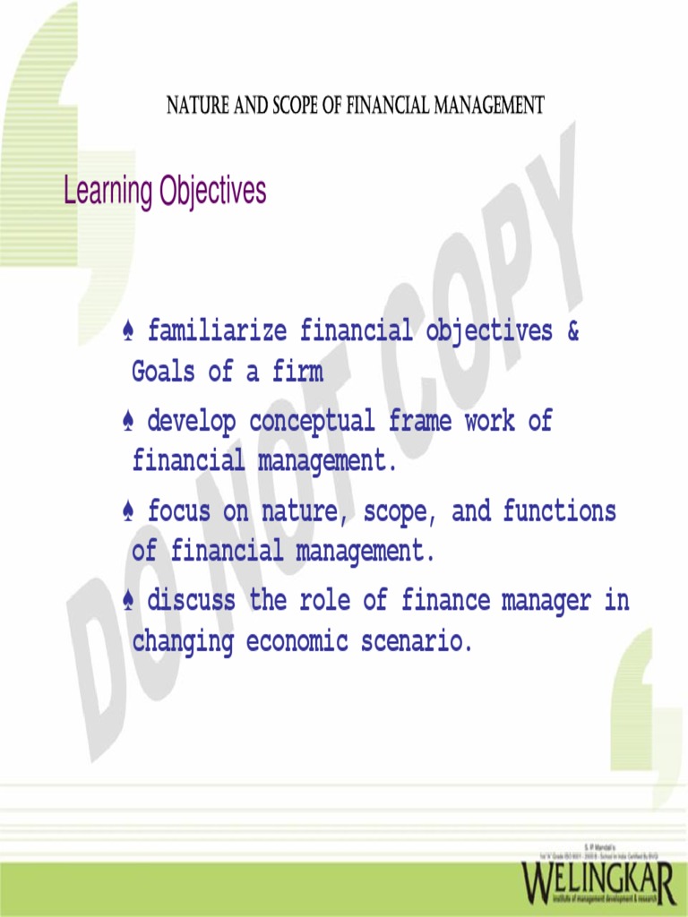 Nature and Scope of Financial Management | Net Present Value | Investing