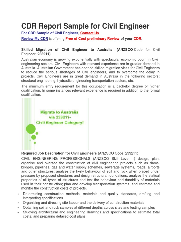 CDR Guide for Civil Engineers in Australia | PDF | Civil Engineering ...