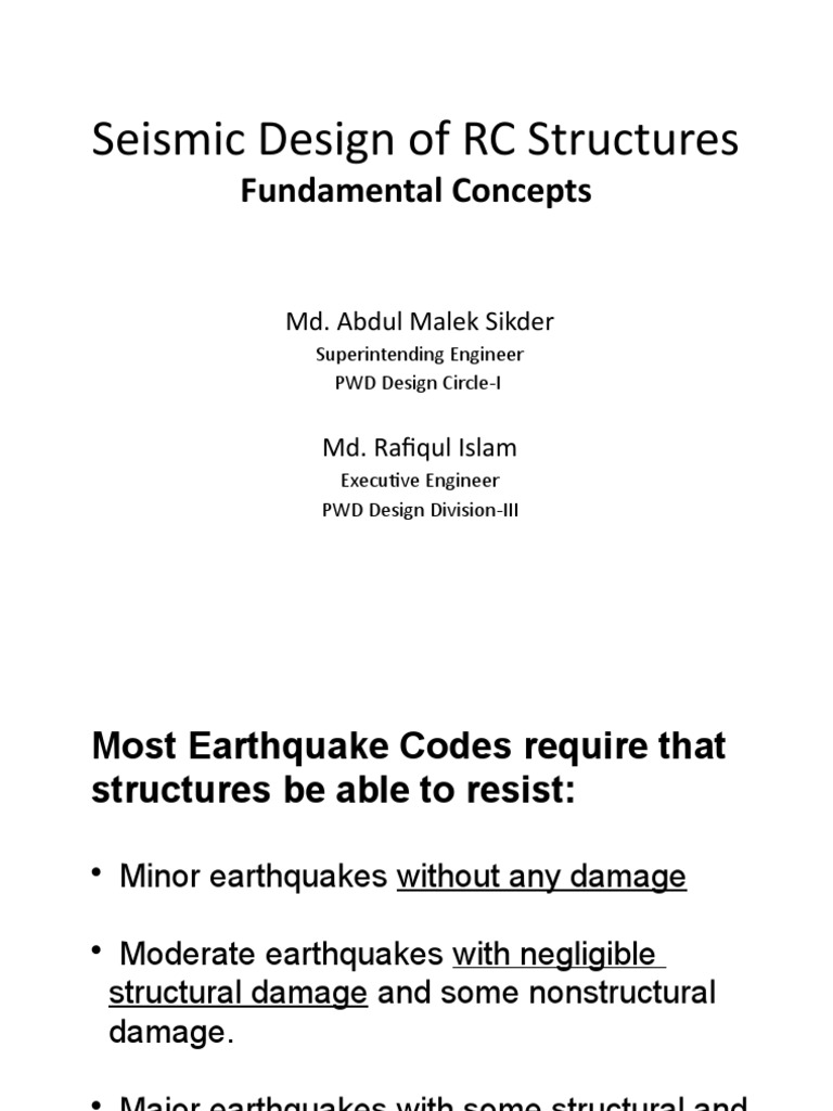 Seismic Design of RC Structures 2 | PDF | Structural Engineering ...