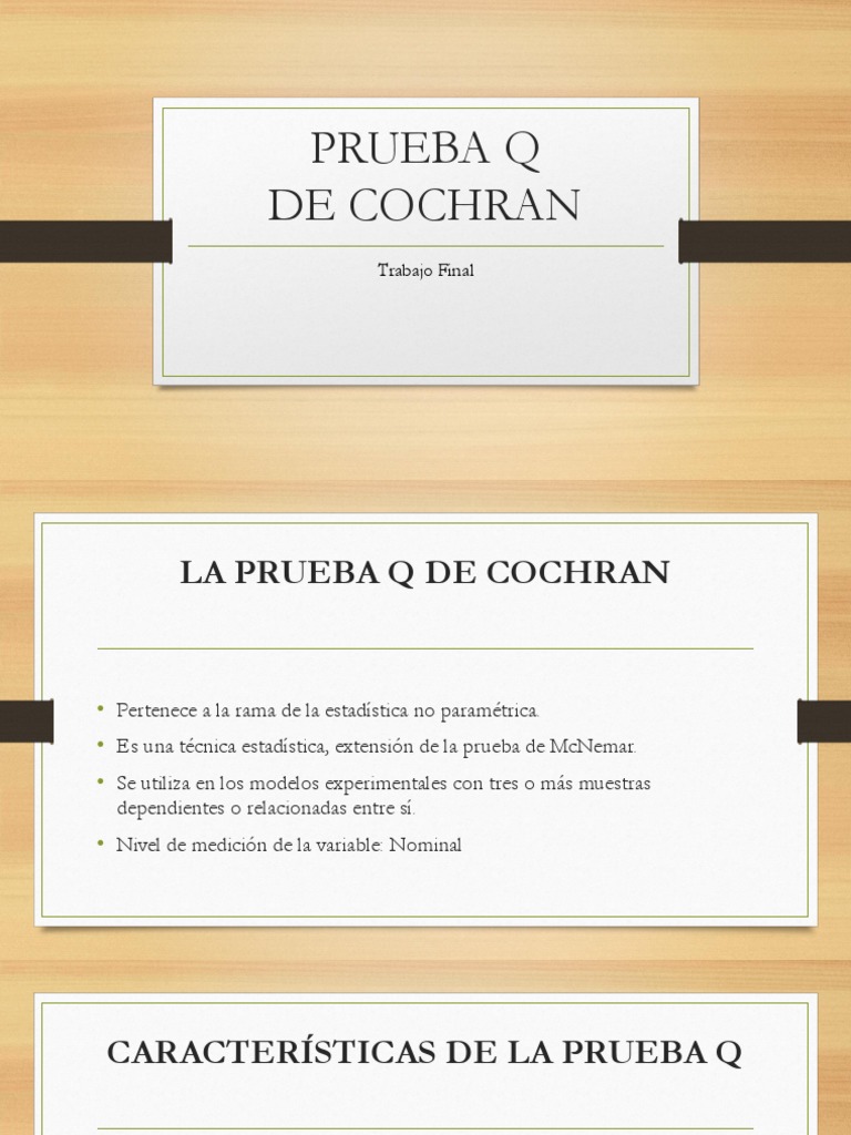 Prueba Q de Cochran | PDF | Spss | Estadísticas