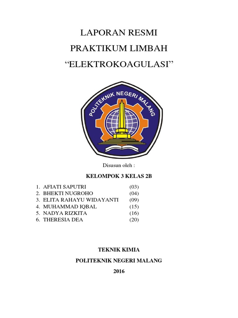 Laporan Resmi Elektrokoagulasi | PDF | Griya & Taman | Teknologi & Rekayasa
