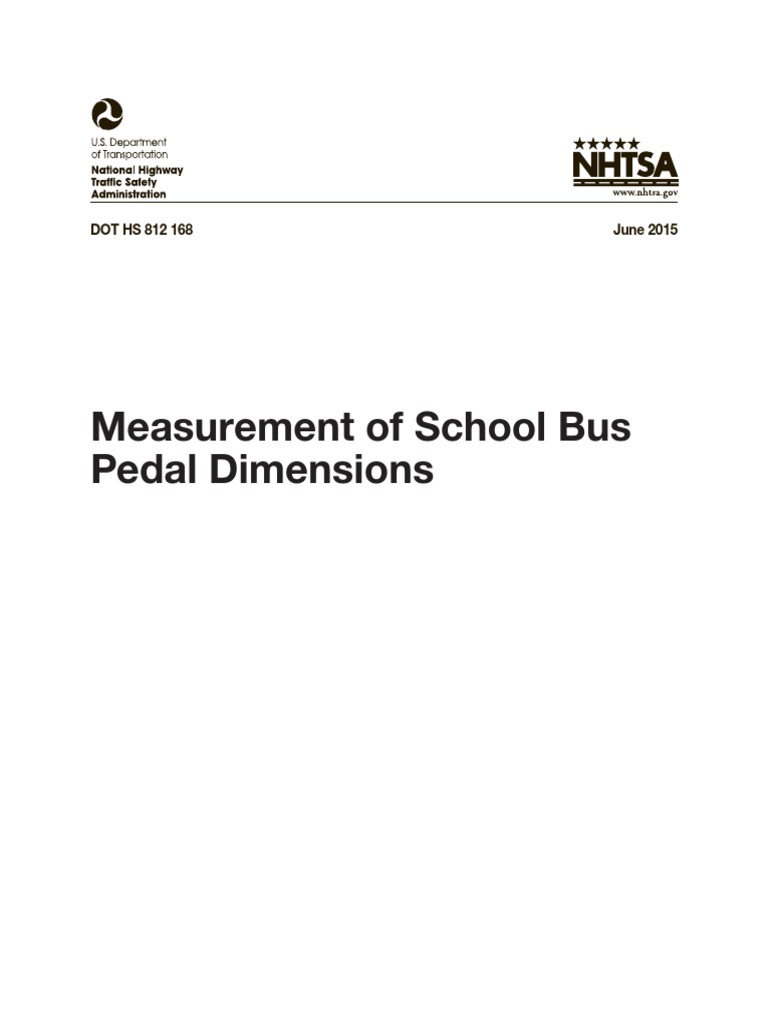 Measurement of School Bus Pedal Dimensions | PDF | National Highway ...