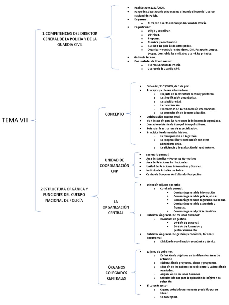 Tema 8 CNP | PDF | Gobierno | Policía
