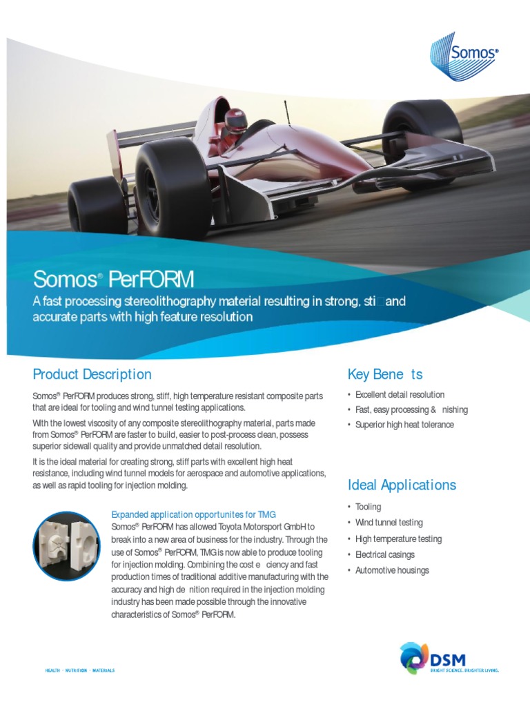 SL Somos PerFORM Material Specifications PDF | PDF | Strength Of Materials | Thermal Expansion