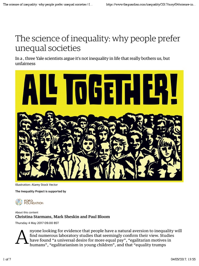 The Science of Inequality: Why People Prefer Unequal Societies ...