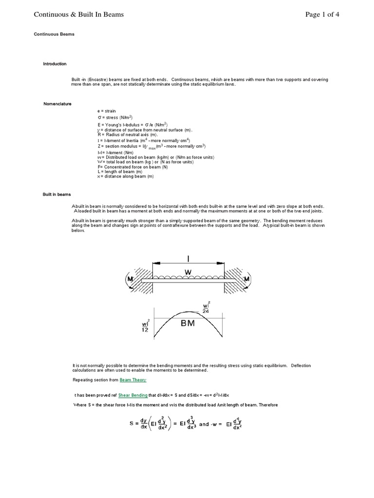 Continuous - Beams Design Examples | PDF | Beam (Structure) | Bending
