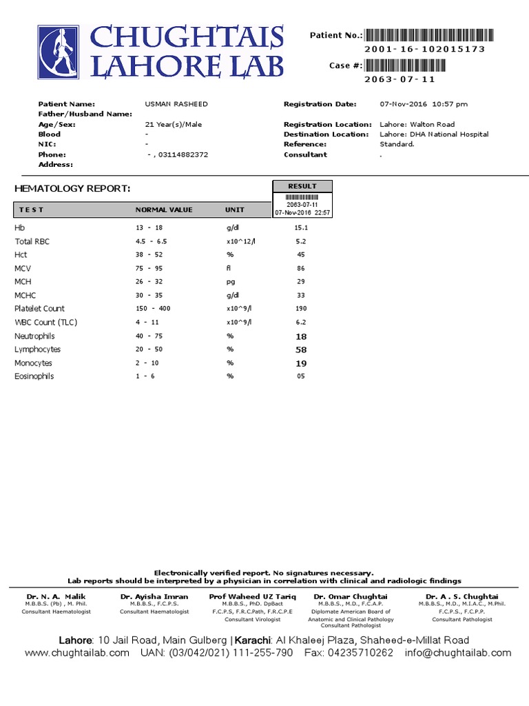 Report Viewer | PDF | Pathology | White Blood Cell