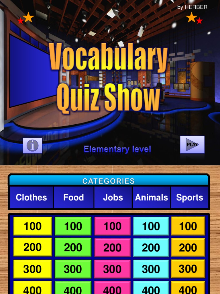 Vocabulary Show Game Instructions | PDF | Hobbies | Foods