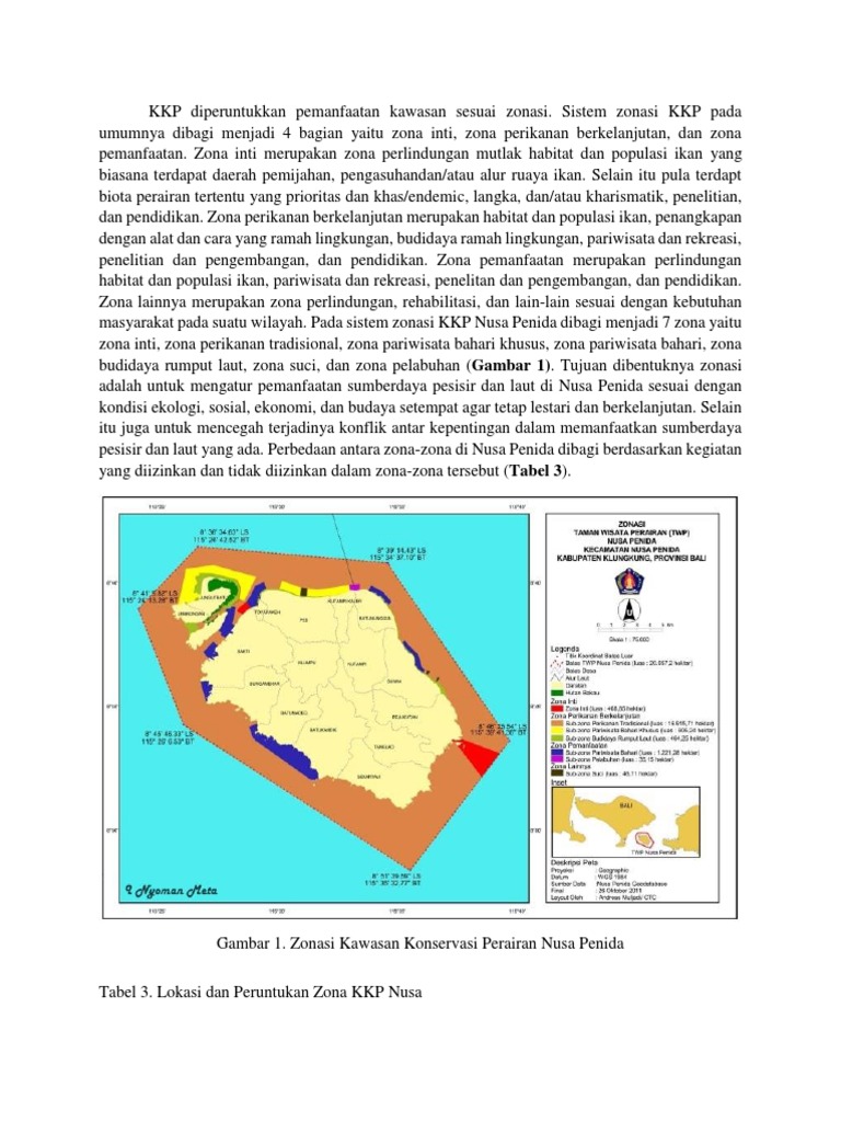 Zonasi KKP Nusa Penida | PDF