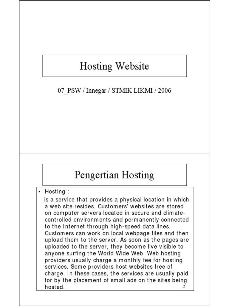 7 Hosting Website PDF | PDF