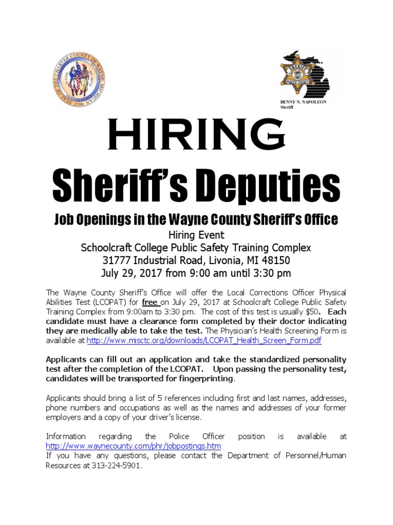 Wayne County Sheriff Recruiting