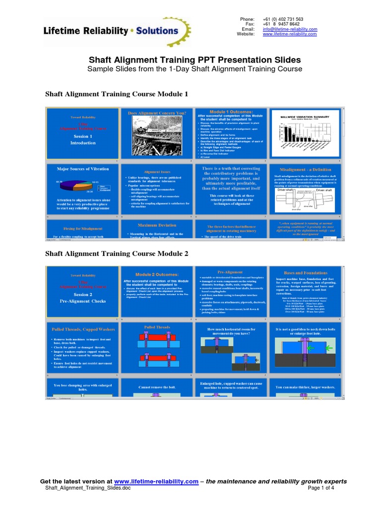 Shaft Alignment Training PPT Presentation Slides | PDF | Computing ...