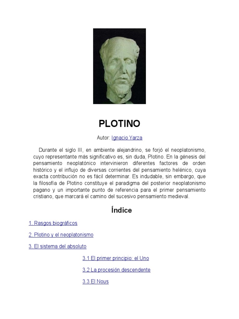 PLOTINO | PDF | neoplatonismo | Alma